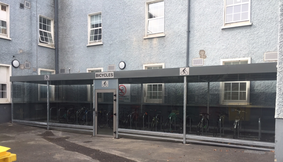 Secure, Large Bicycle Shelter for Hospital